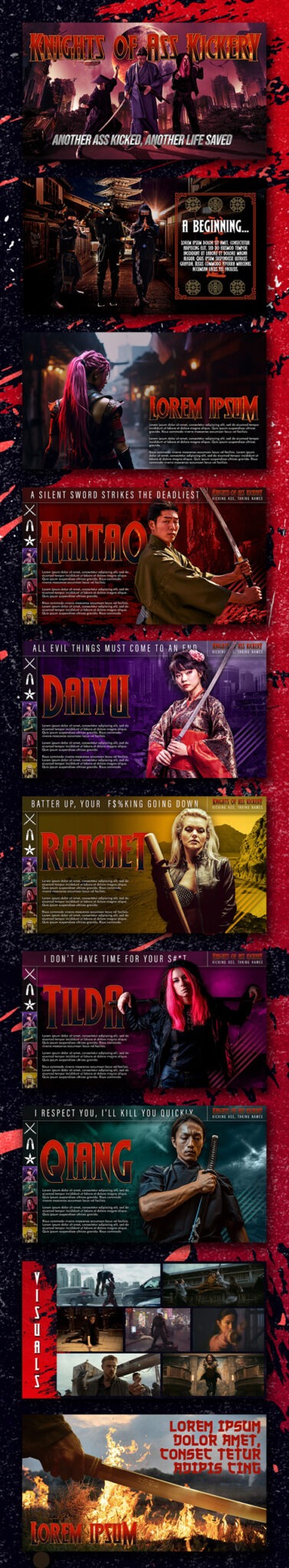 KNIGHTS OF ASS KICKERY - FILM PITCH DECK — Vicious & Co